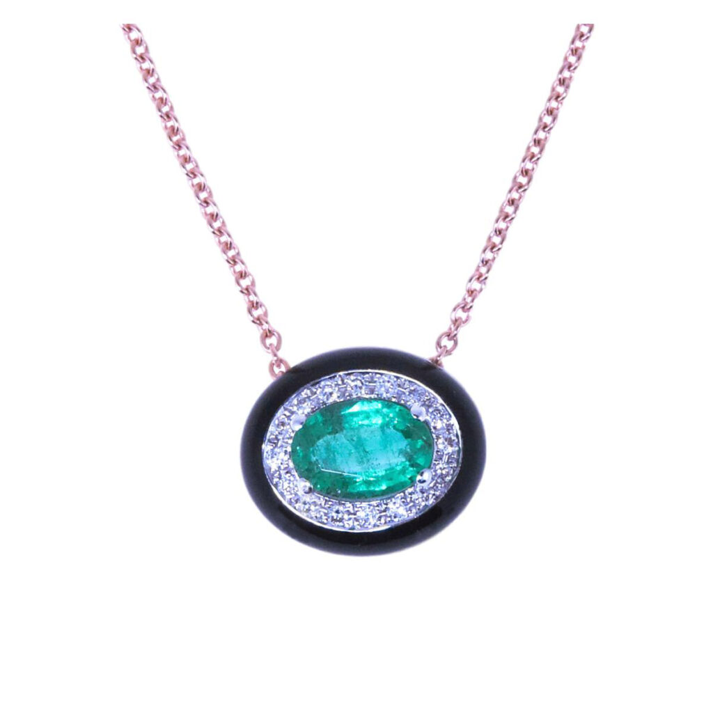 Χρυσο Κολιε Σταυρο με Μπλε Διαμαντια - John Lyras Jewellery