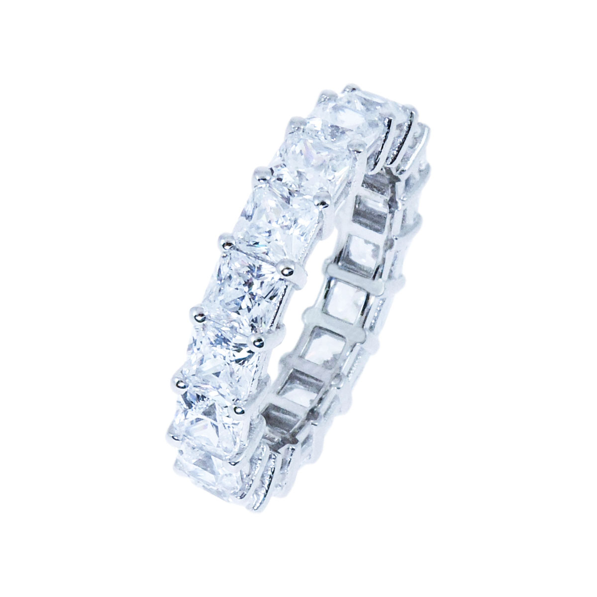 Gold & Princess Cut Diamond Eternity Ring - John Lyras Jewellery